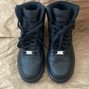 Nike | Shoes | Nike Air Force High Top Black | Poshmark